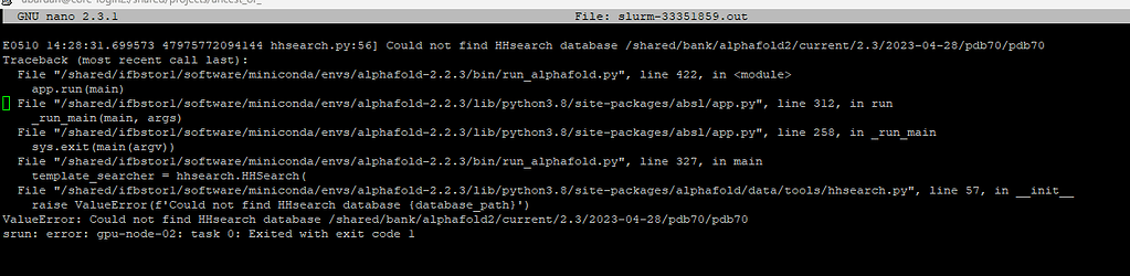 Alphafold 2.1.1 and Alphafold 2.2.3 is not working - IFB Core Cluster - IFB Community Support